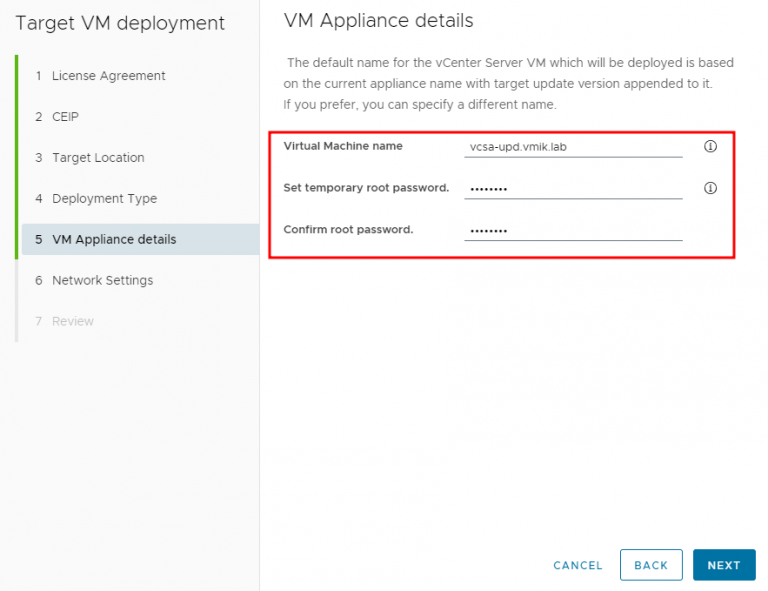 Updating the VMware vCenter server from version 8.0 U1 to 8.0 U2 using ...