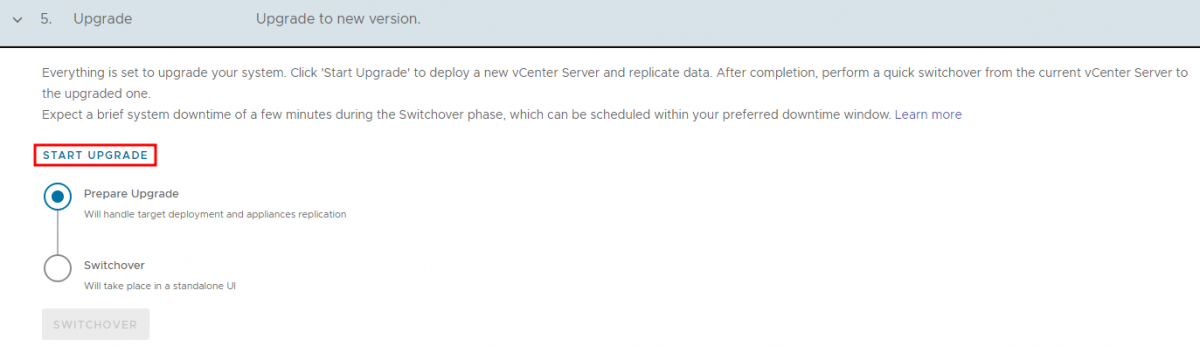 Updating the VMware vCenter server from version 8.0 U1 to 8.0 U2 using ...