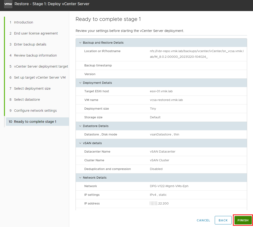 Backing up and restoring VMware vCenter Server. Part 1 – Native backup – en.vmik.net