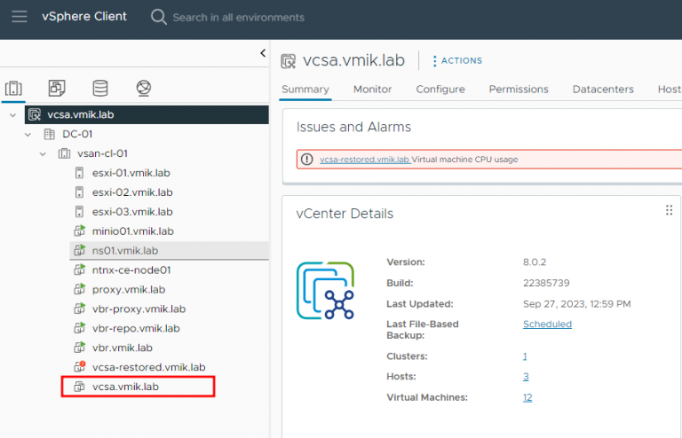 Backing up and restoring VMware vCenter Server. Part 1 – Native backup – en.vmik.net