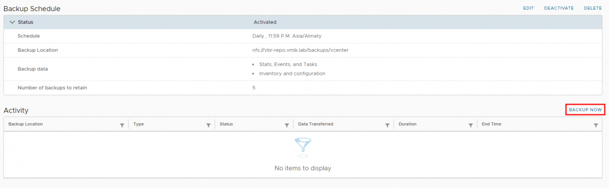 Backing up and restoring VMware vCenter Server. Part 1 – Native backup – en.vmik.net