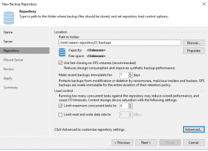 Using Veeam Hardened Repository ISO and creating Hardened Repository – en.vmik.net